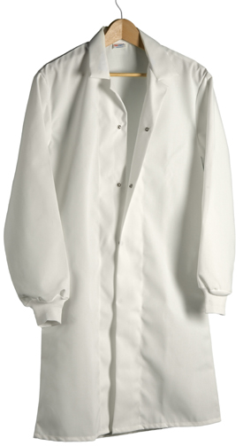 Coats with Knit Cuffs | Coat with Concealed Snaps, Knit Cuffs (White ...